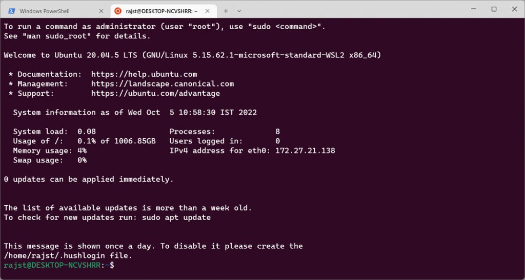 Windows 11でLinuxターミナルを使うには