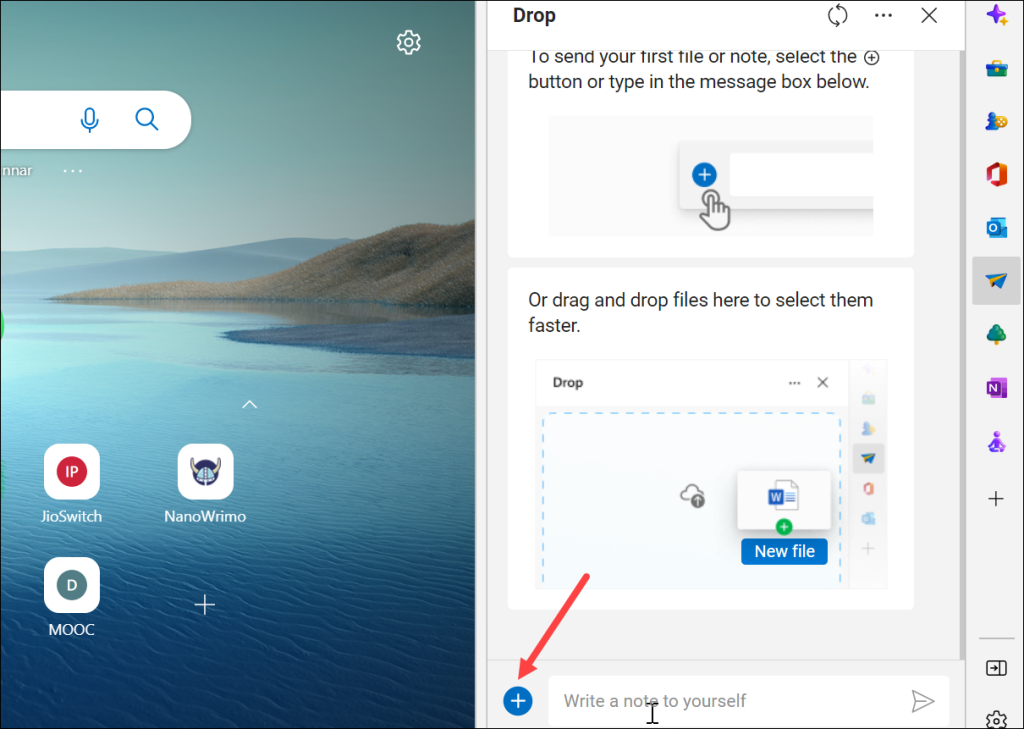 Microsoft Edge Dropですべてのデバイス間でファイルを共有する方法