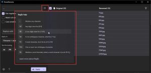 Powertoys PowerRenameでファイルを一括リネームする方法